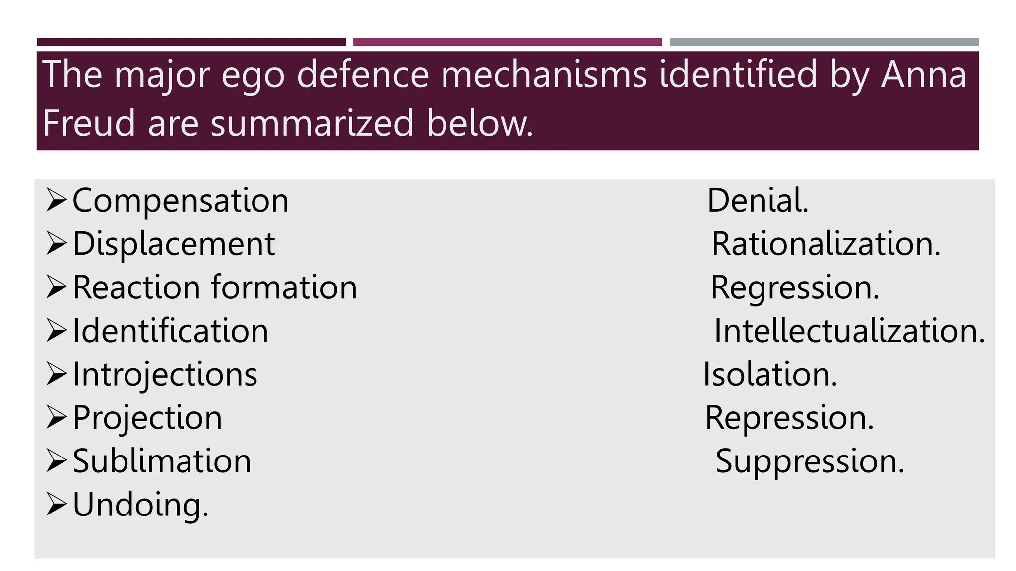 defence mechanism PPT/ego defence mechanism/psychology/mental mechanism ...