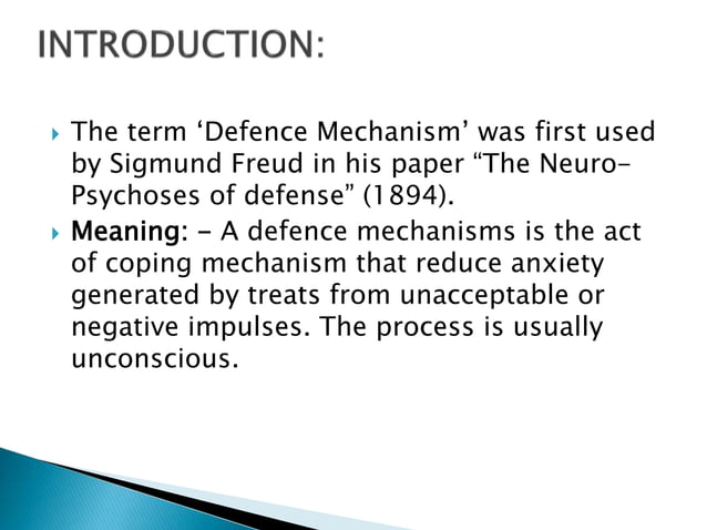 Defence mechanism | PPTX