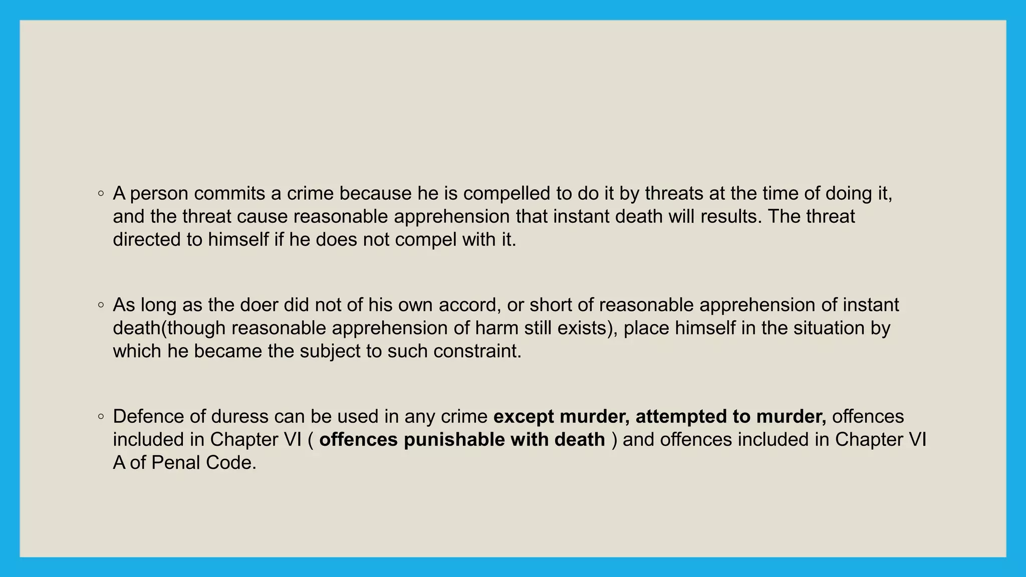 Defence of duress | PPTX