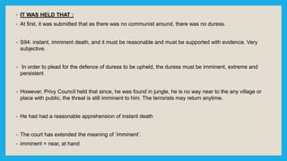 Defence of duress | PPTX