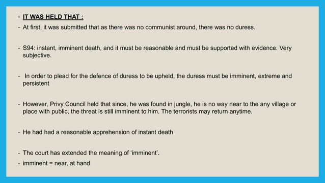 Defence of duress | PPTX