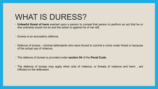 Defence of duress | PPTX