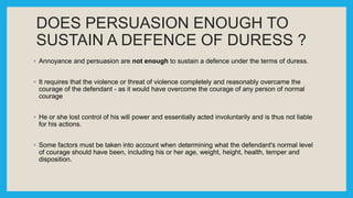 Defence of duress | PPTX