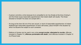 Defence of duress | PPTX