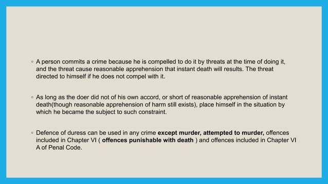 Defence of duress | PPTX