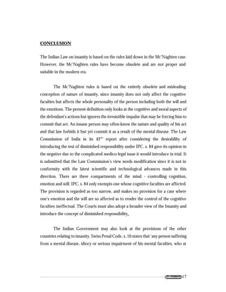 Defence of insanity | PDF