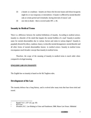 Defence of insanity | PDF