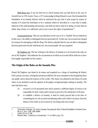 Defence of insanity | PDF