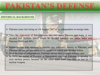Defence of pakistan | PPTX