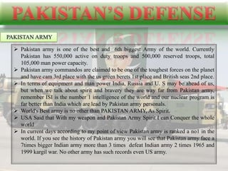 Defence of pakistan | PPTX