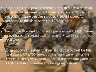 Indian Defense Budget-2017 | PPT