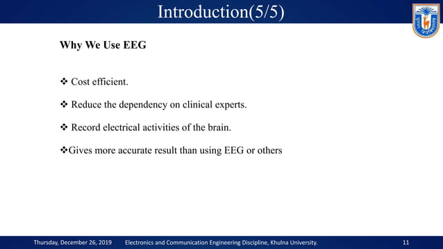 Optimization of sleep stage classification using single channel EEG signal | PPTX