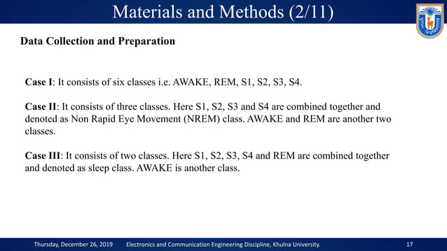 Optimization of sleep stage classification using single channel EEG signal | PPTX