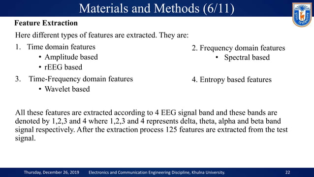 Optimization of sleep stage classification using single channel EEG signal | PPTX