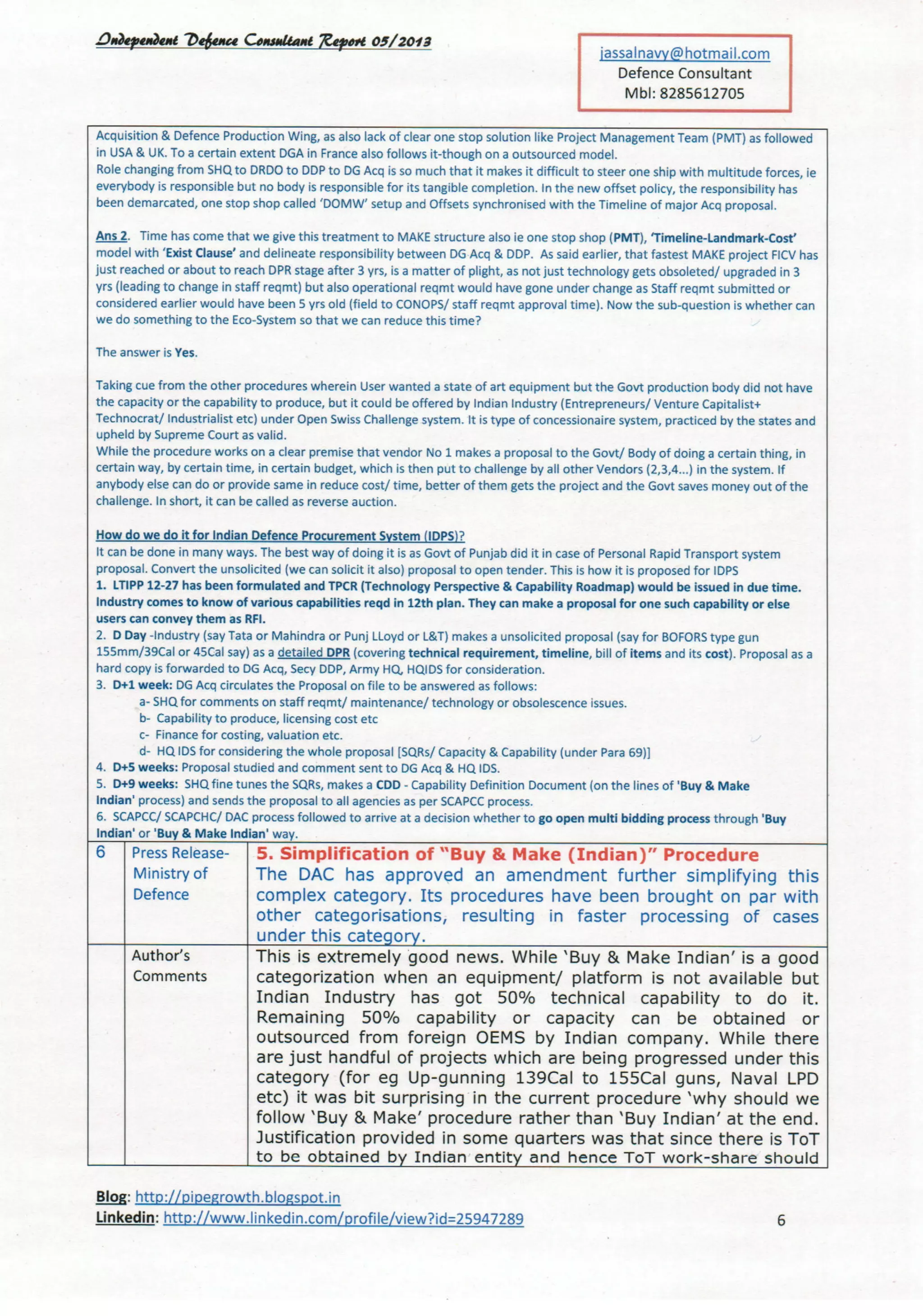 Defence procurement india dpp 11 amendment | PDF