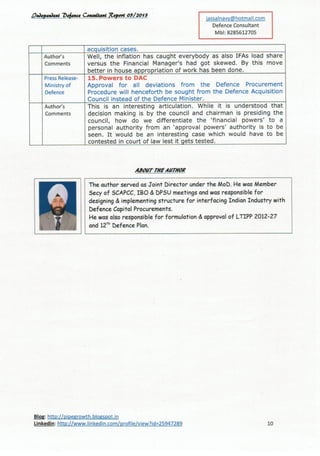 Defence procurement india dpp 11 amendment | PDF