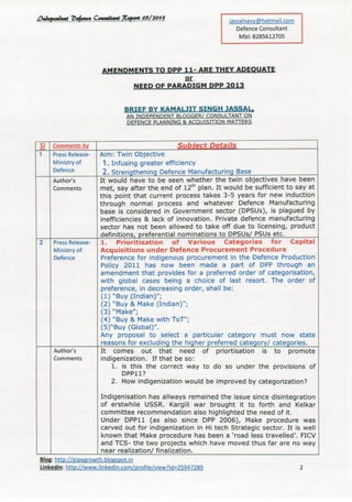 Defence procurement india dpp 11 amendment | PDF