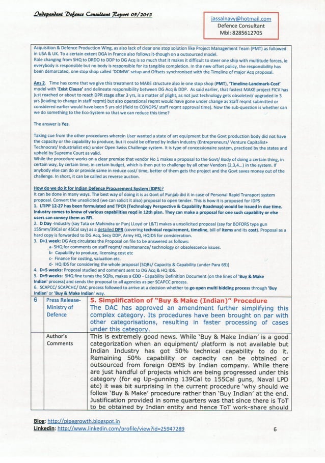 Defence procurement india dpp 11 amendment | PDF