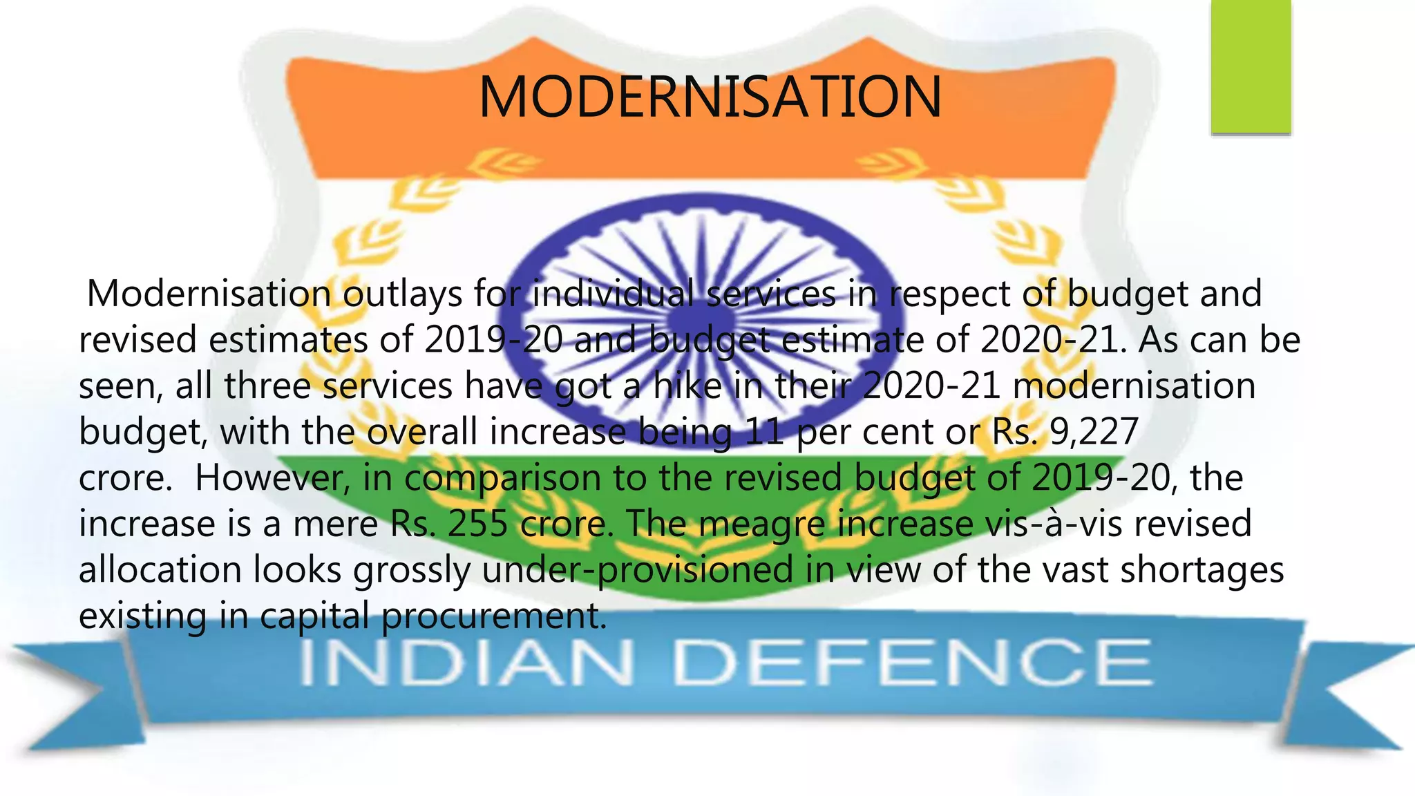 DEFENCE SECTOR BUDGET ANALYSIS | PPTX