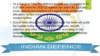 DEFENCE SECTOR BUDGET ANALYSIS | PPT