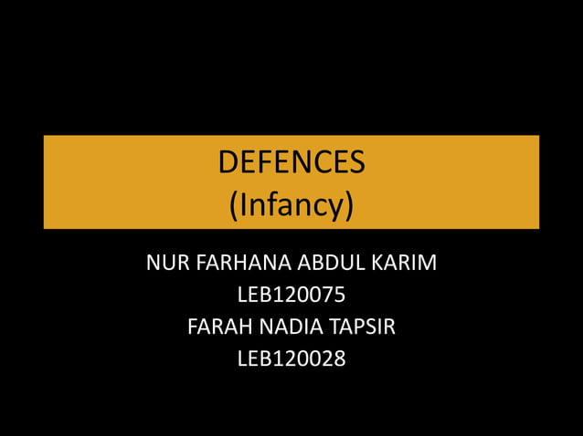 Defences (infancy) | PPTX | Crime & Harmful Acts to Individuals ...