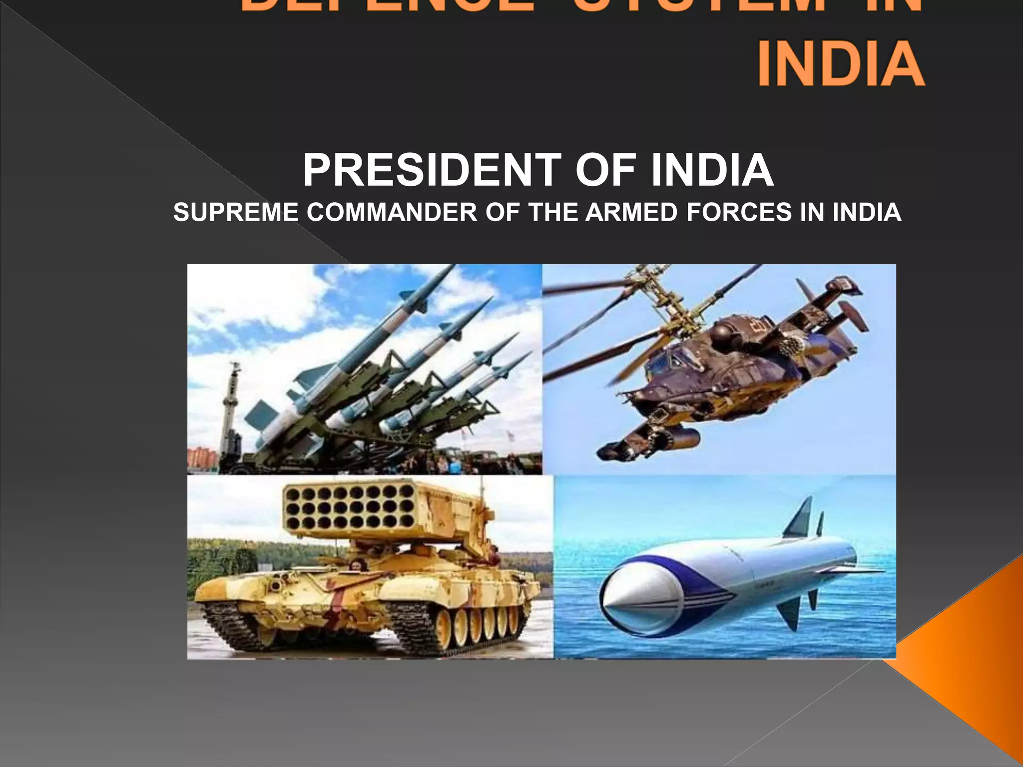 Defence system in india | PPTX