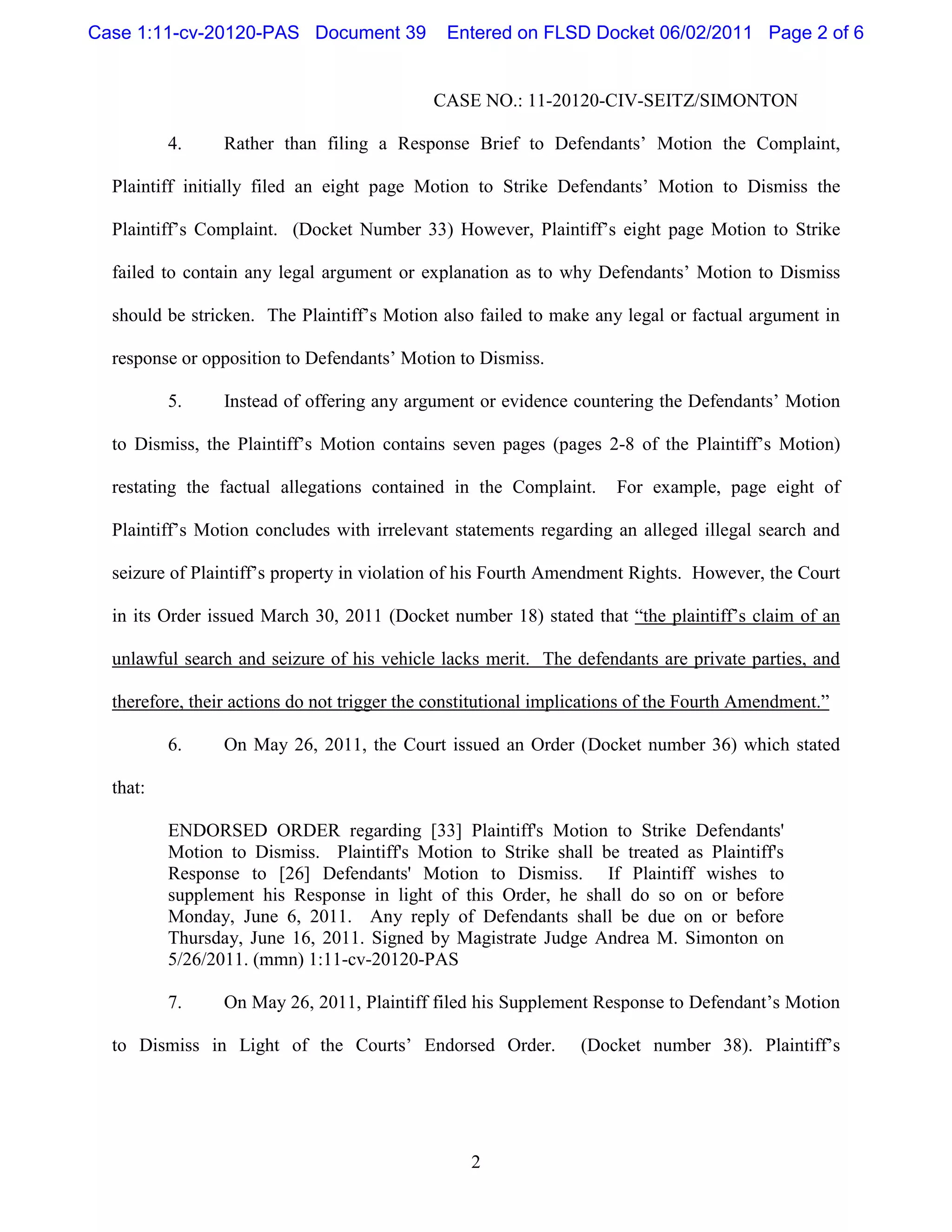 Defendants dismas charties, inc., ana gispert, derek thomas and lashanda adam’s reply brief in ...