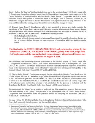 Defendants google, microsoft and yahoo bring their own judge | PDF ...