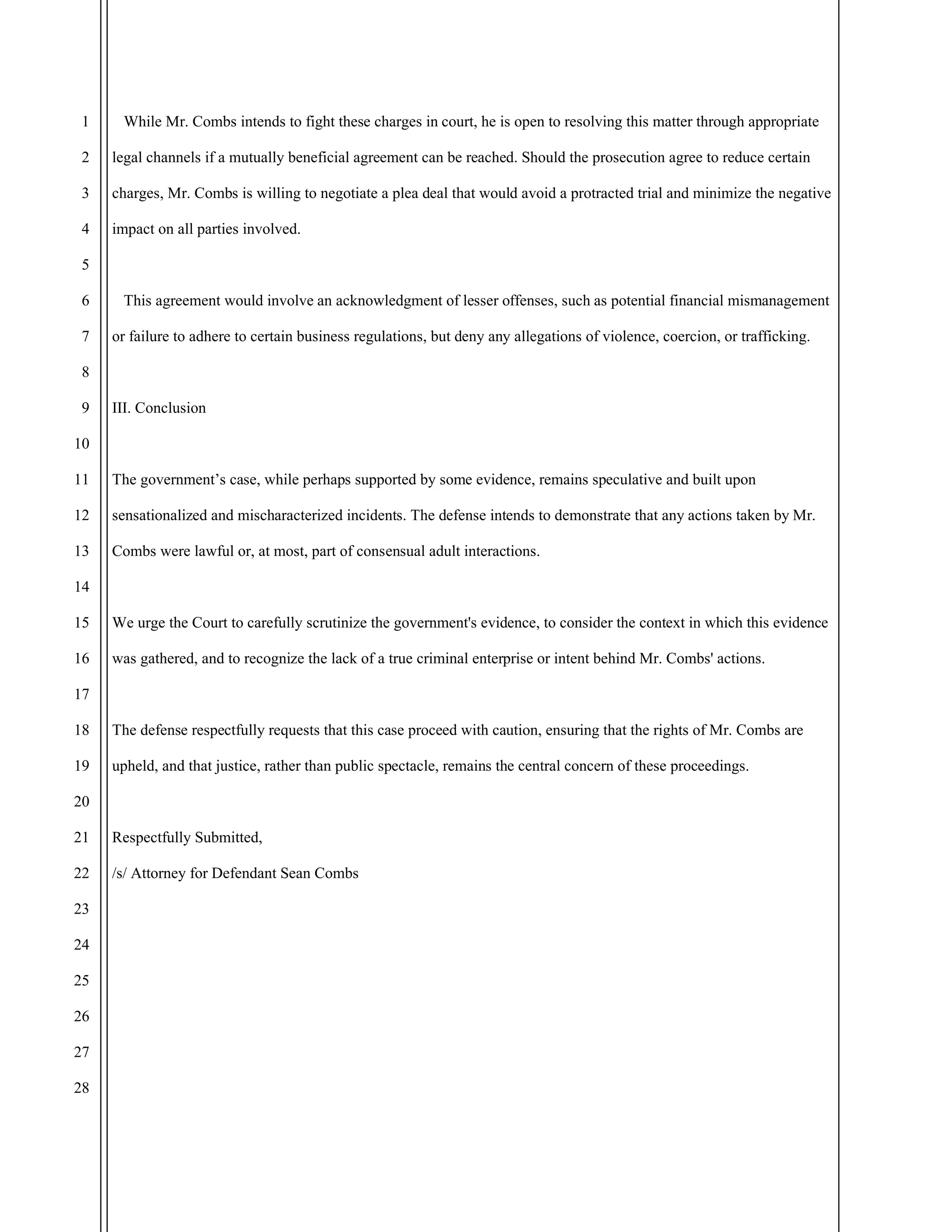 DEFENDANT’S RESPONSE TO THE INDICTMENT.pdf | Law