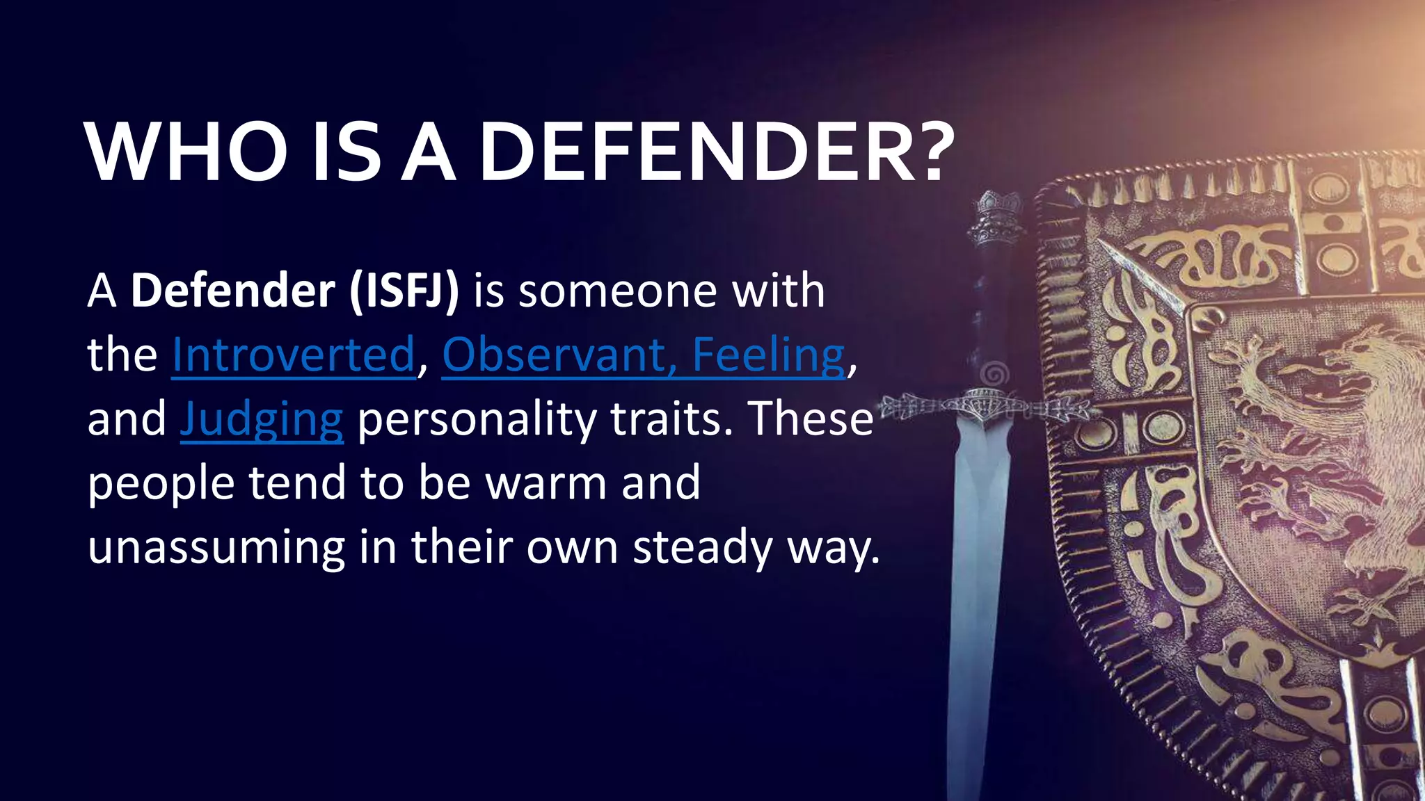 Defender-Personality type Report.pptx