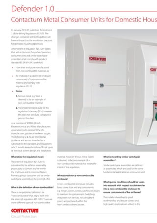 Defender 1 0 consumer units | PDF