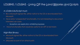 Defending Against the Dark Arts of LOLBINS | PDF