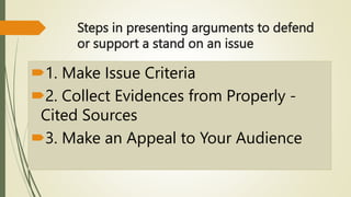 Defending a Stand on an Issue by Presenting.pptx
