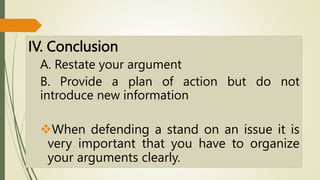 Defending a Stand on an Issue by Presenting.pptx