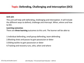 Defending, challenging and interception | PPT | Soccer | Sports