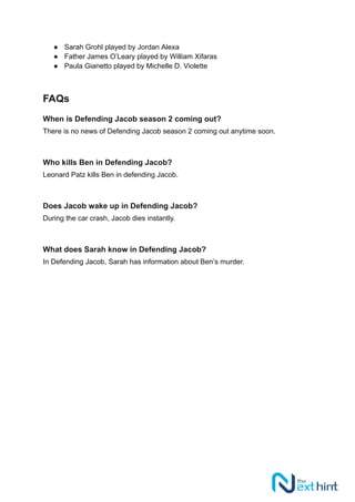 Defending Jacob Season 2: Crime Miniseries Returning Anytime Soon? | PDF