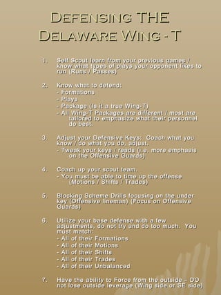 Defending the wing t offense | PPT