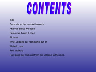 powerpoint for our rocks | PPT