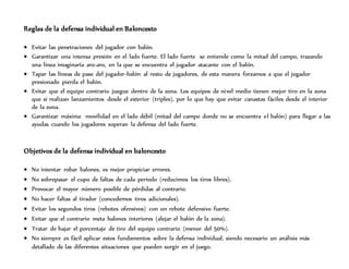 Posiciones y Defensa Individual en el Baloncesto. | DOCX
