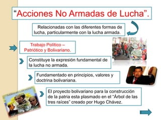 Concepción de la Lucha No Armada. Defensa integral de la Nación VI | PPTX