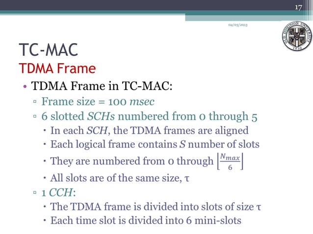 TDMA Slot Reservation in Cluster-Based VANETs | PPT | Computer Networking | Computing