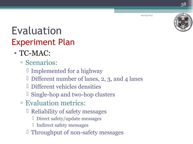 TDMA Slot Reservation in Cluster-Based VANETs | PPT | Computer Networking | Computing