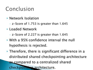 Distributed Checkpointing on an Enterprise Desktop Grid | PPT