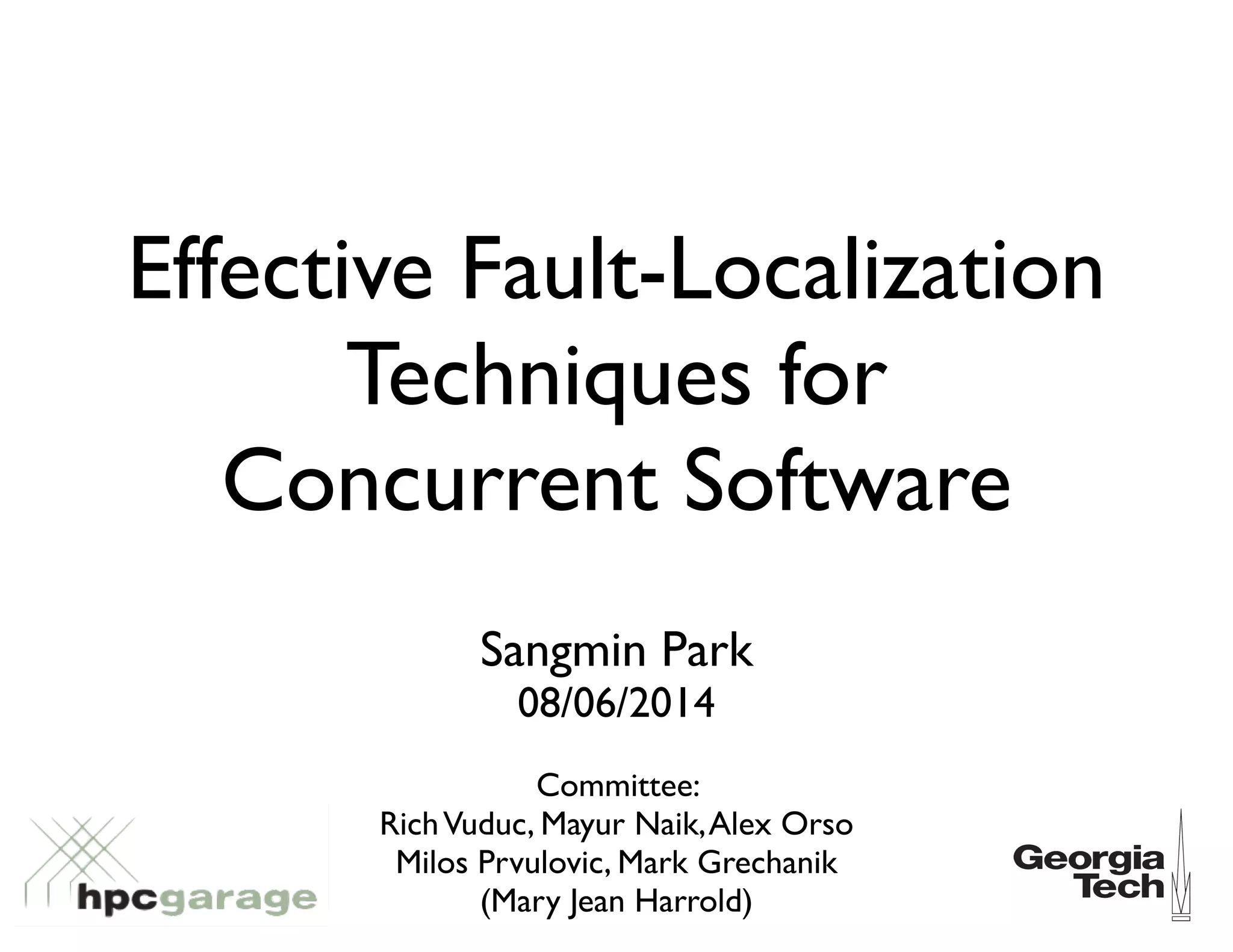 Effective Fault-Localization Techniques for Concurrent Software | PDF | Programming Languages ...