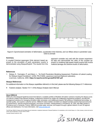 Earth Penetration Simulation using Coupled Eulerian-Lagrangian Analysis | PDF | Geology | Science