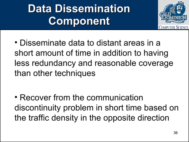 Data Aggregation and Dissemination in Vehicular Ad-Hoc Networks | PPT