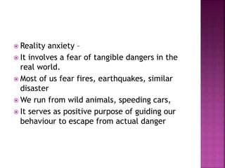 Anxiety: A threat to the Ego-Sigmund Freud | PPTX