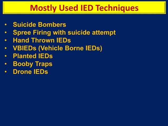 Public Awareness on Defense Against IEDs (Improvised Explosive Devices) | PDF