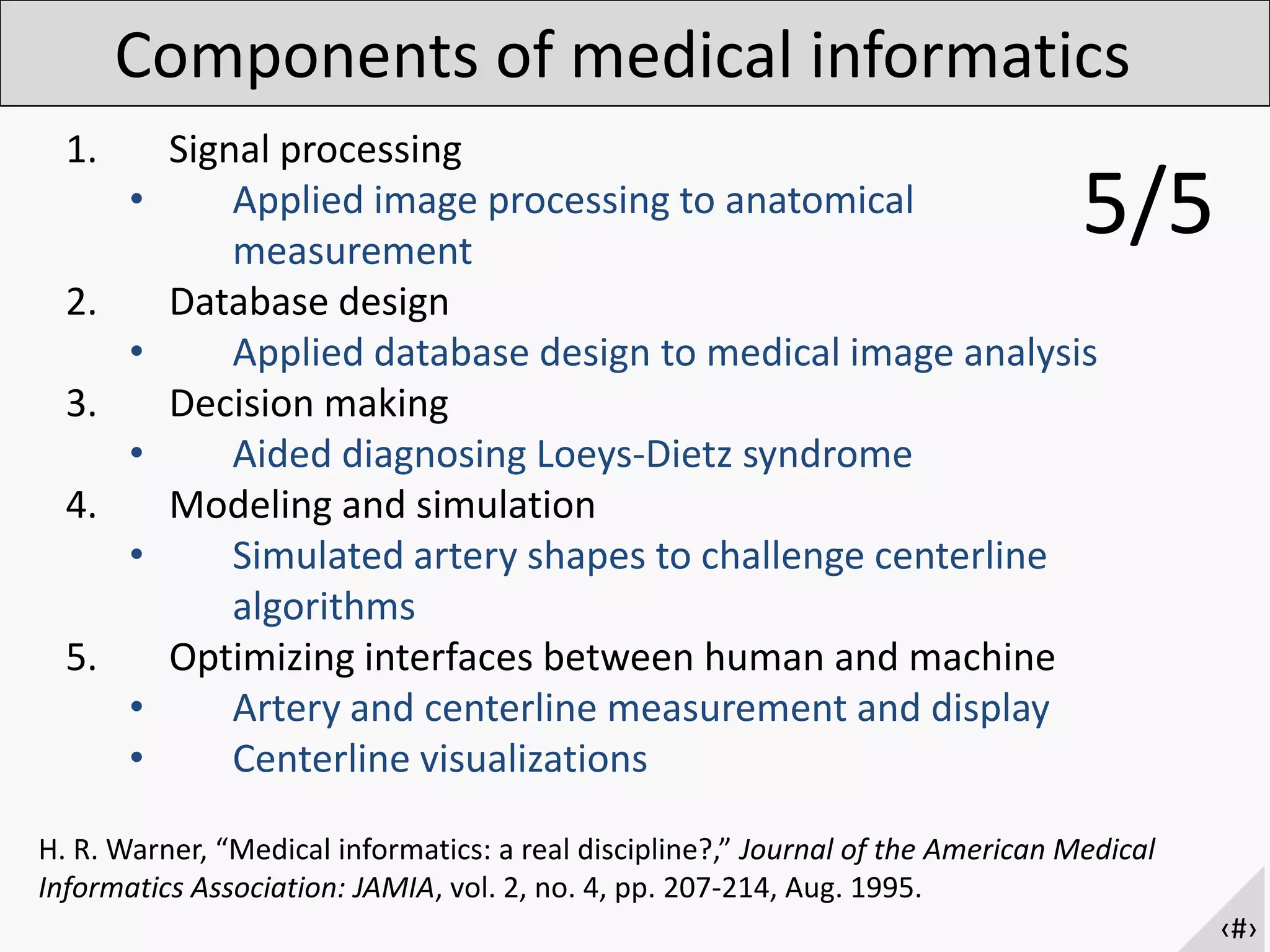 Arterial tortuosity measurement system | PPTX