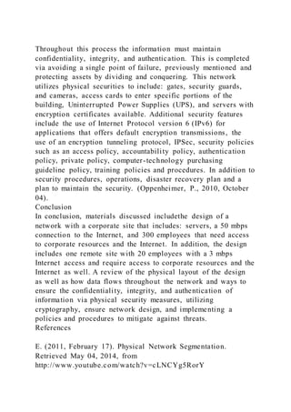 DEFENSE IN DEPTH6IntroductionThe objective of this pap | DOCX